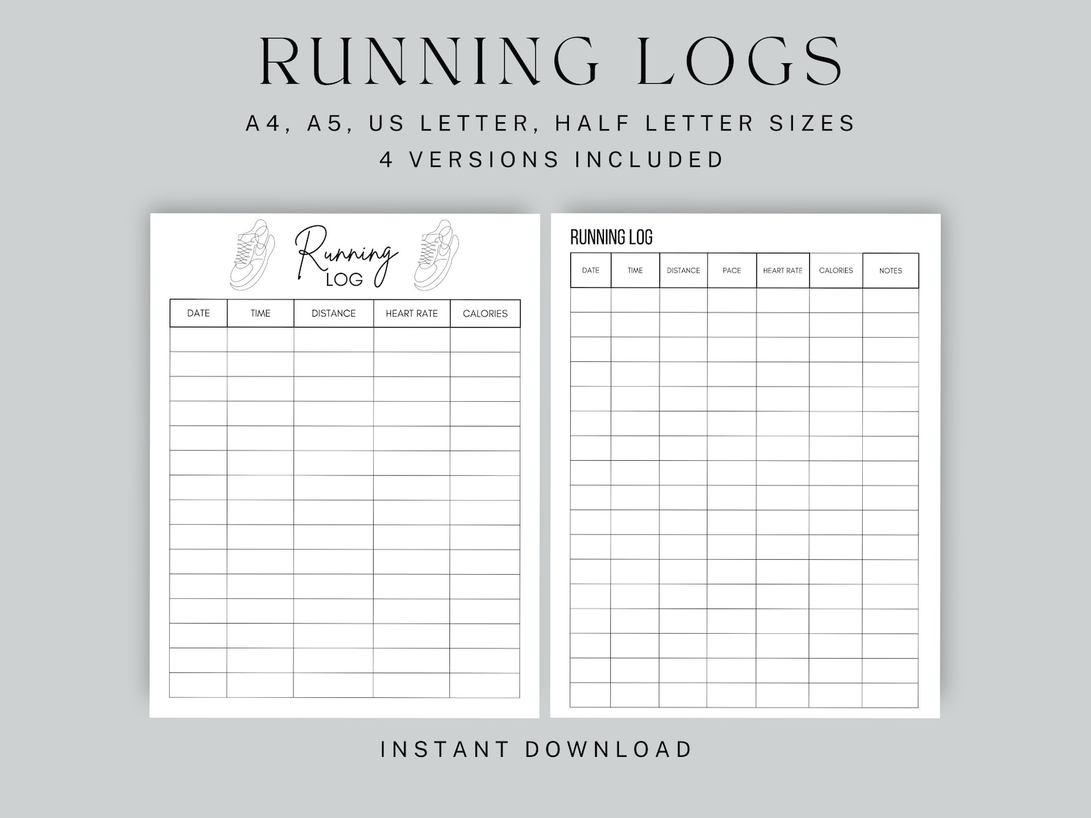 Running Logs, Running Trackers, 100 Mile Tracker, Printable Walking ...