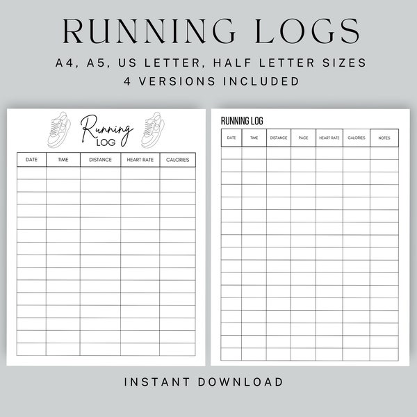 Running Log - Etsy