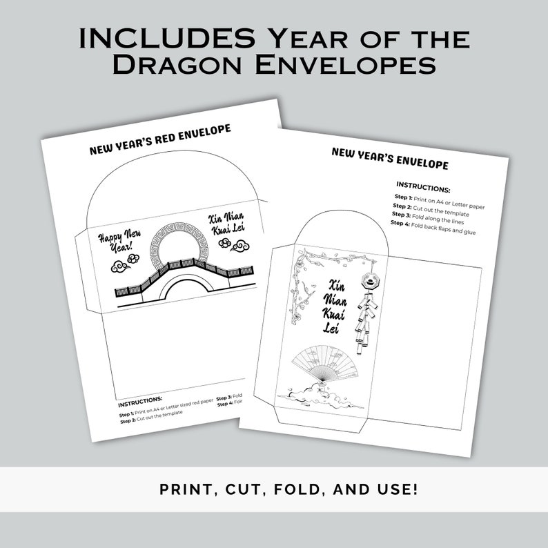 Chinese New Year Activity Bundle, Lunar New Year Printable Pages, Year ...