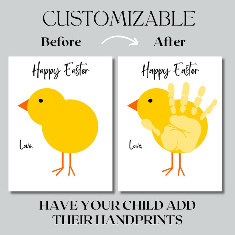Easter Handprint Art Crafts: School Keepsake (PDF Digital Download) - Etsy