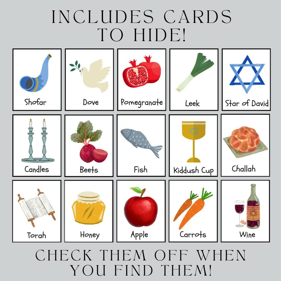 Rosh Hashanah Scavenger Hunt: Kids Game (PDF Digital Download) - Etsy