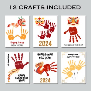 Chinese New Year Handprint Art, Lunar New Year Printable Handprint ...