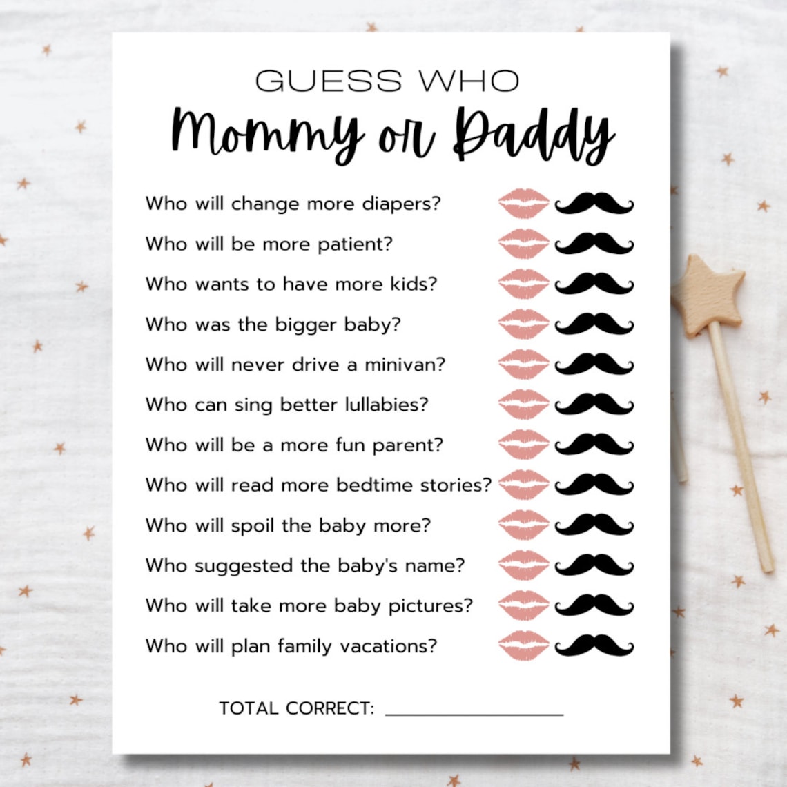 Mommy or Daddy Baby Shower Game: Printable Guess Who (PDF) - Etsy