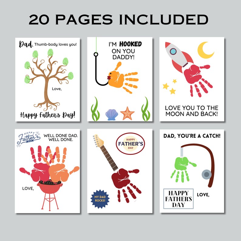 Fathers Day Handprint Craft | Dad Birthday Gift | DIY Gift for Dad ...