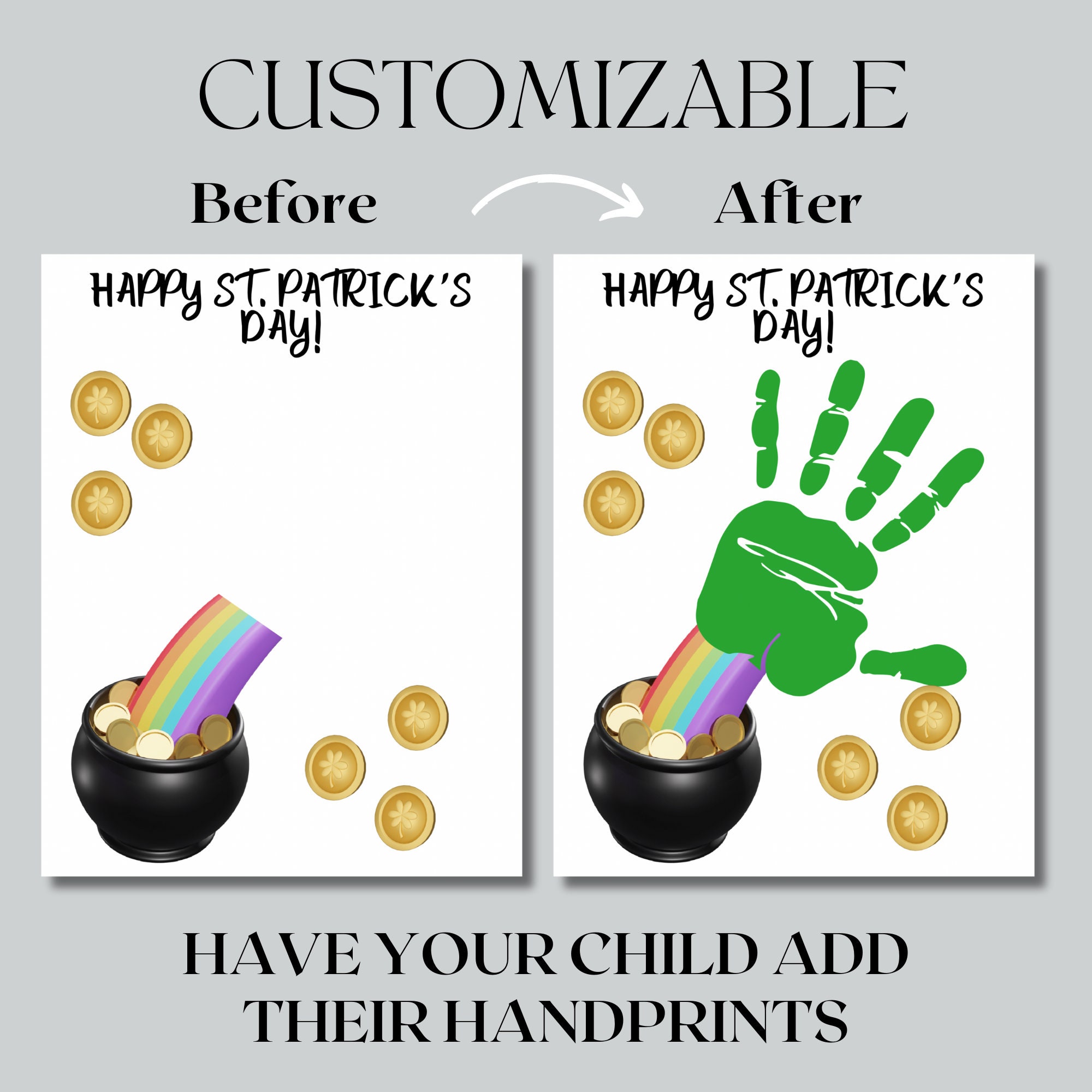 2025 St. Patrick's Day Handprint Art, St Patricks Day Handprint Crafts ...