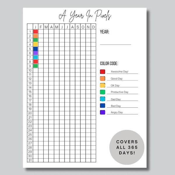 A Year in Pixels - Etsy