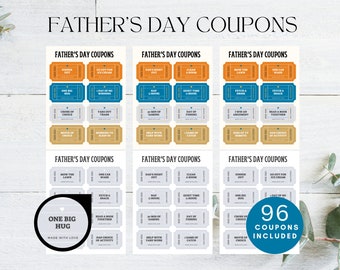 Father's Day Printable Coupon Book for Kids - Etsy