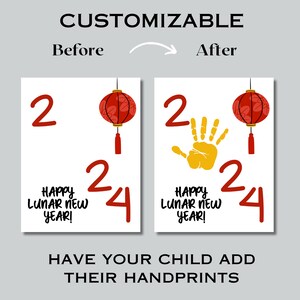 Chinese New Year Handprint Art, Lunar New Year Printable Handprint ...