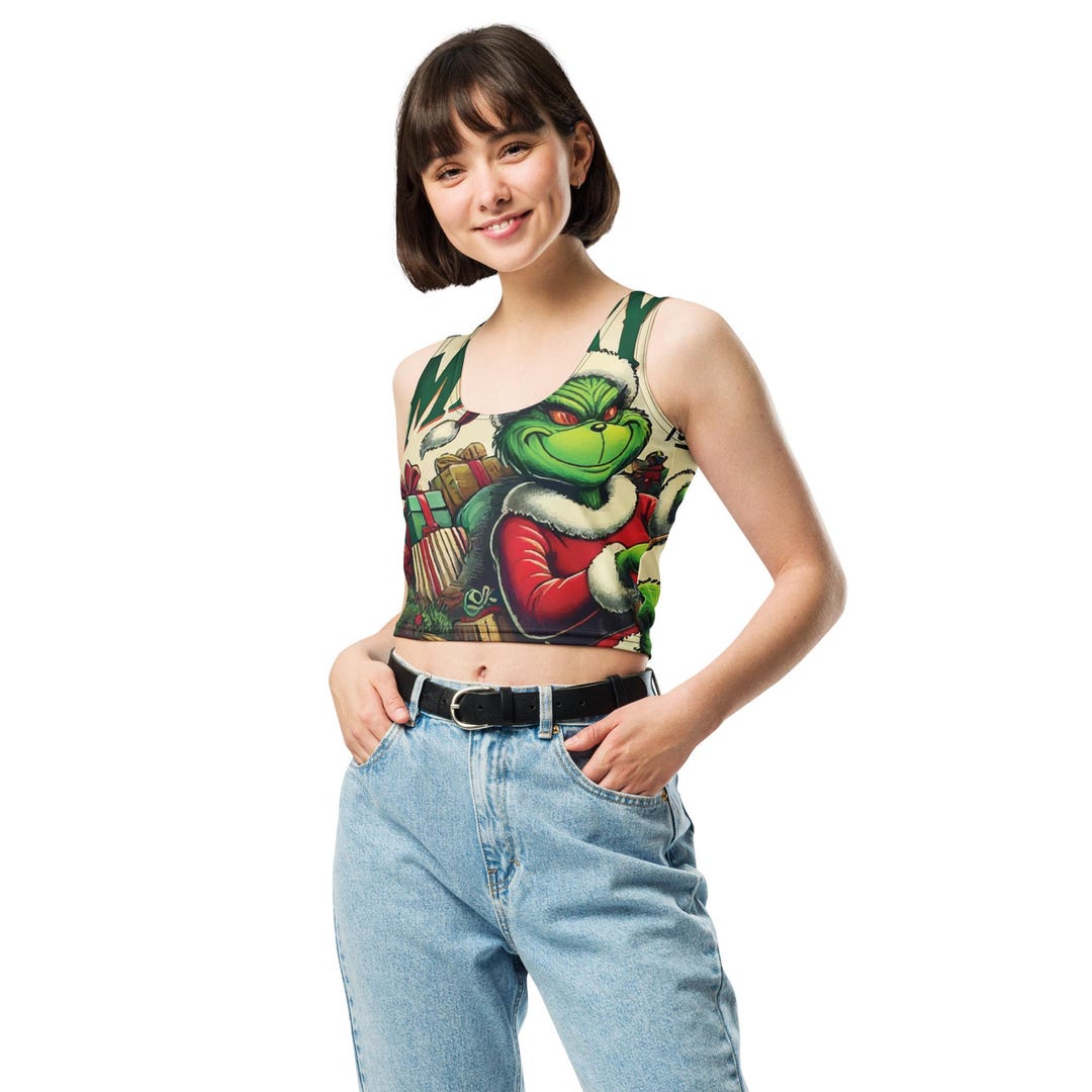 Grinch Crop Top - Etsy