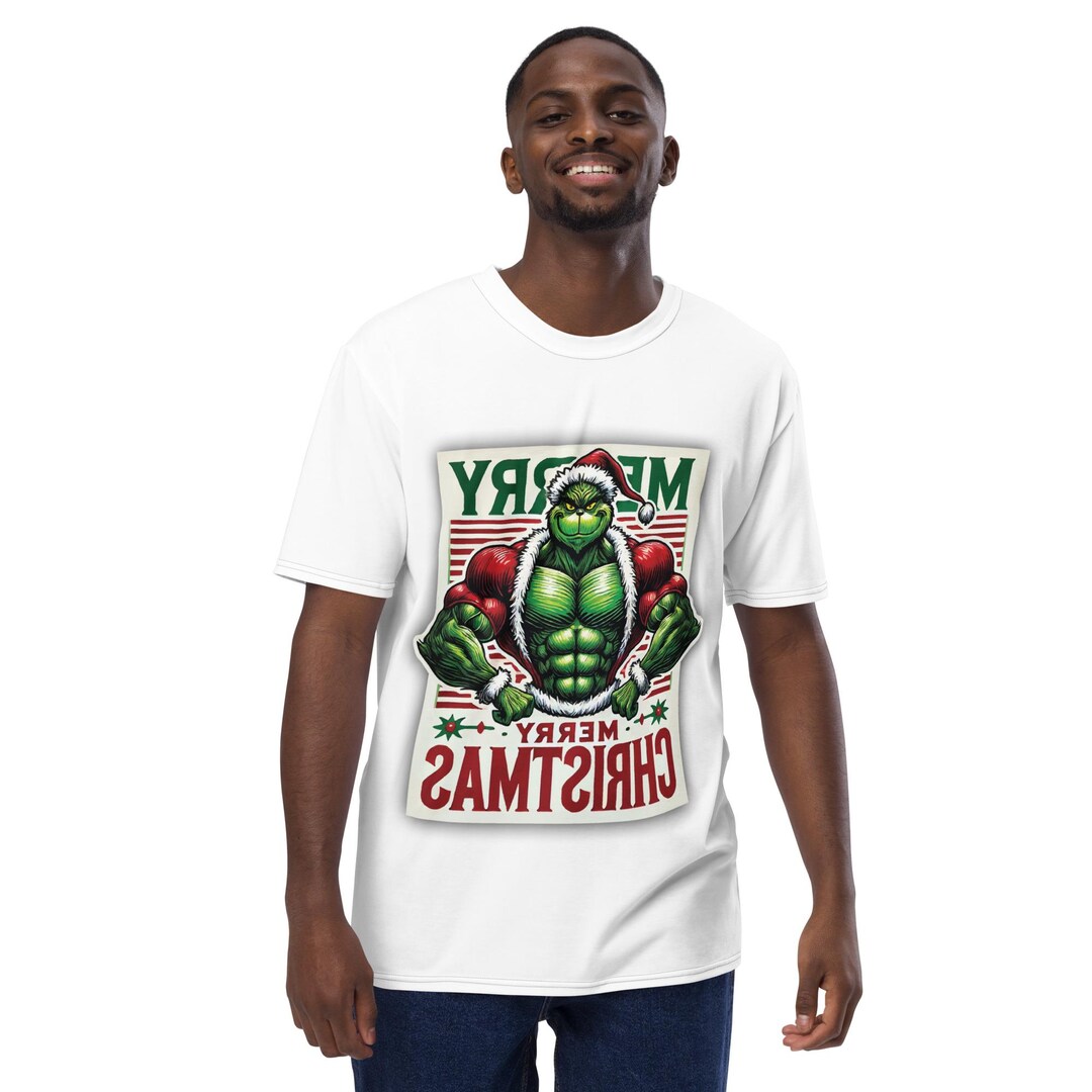 Muscular Grinch Men's T-shirt - Etsy