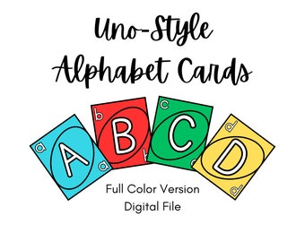 Uno-style Alphabet Cards - Etsy