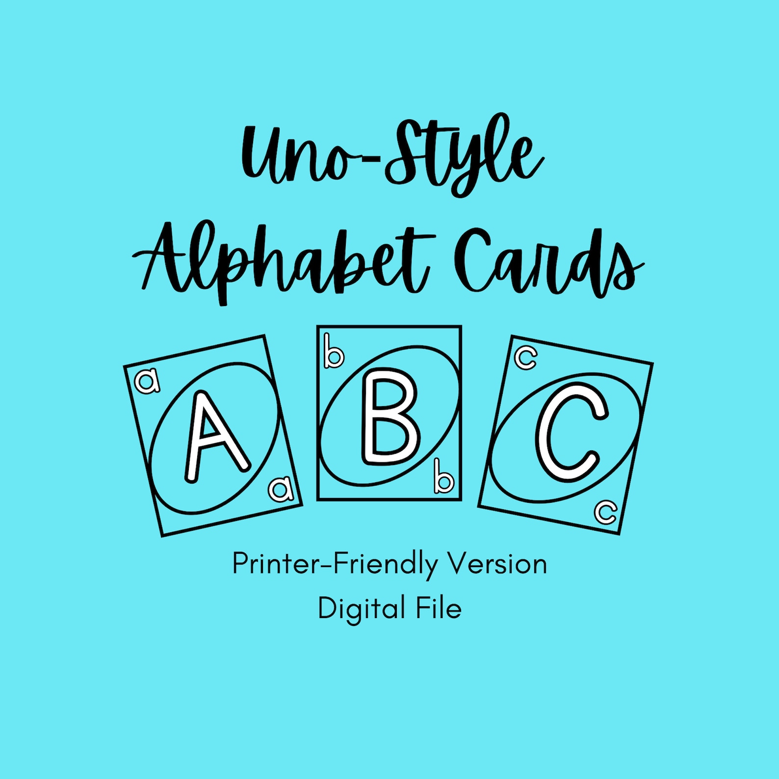 Uno-style Alphabet Cards - Etsy