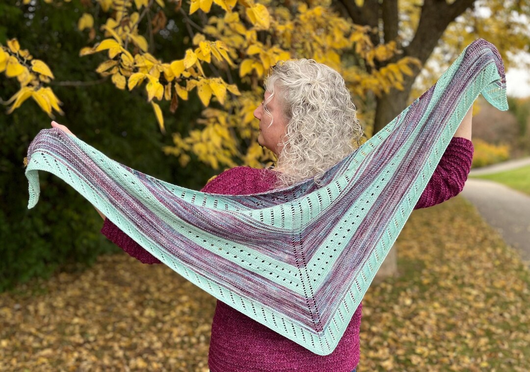 Garters and Lace Shawl Knitting Pattern - Etsy