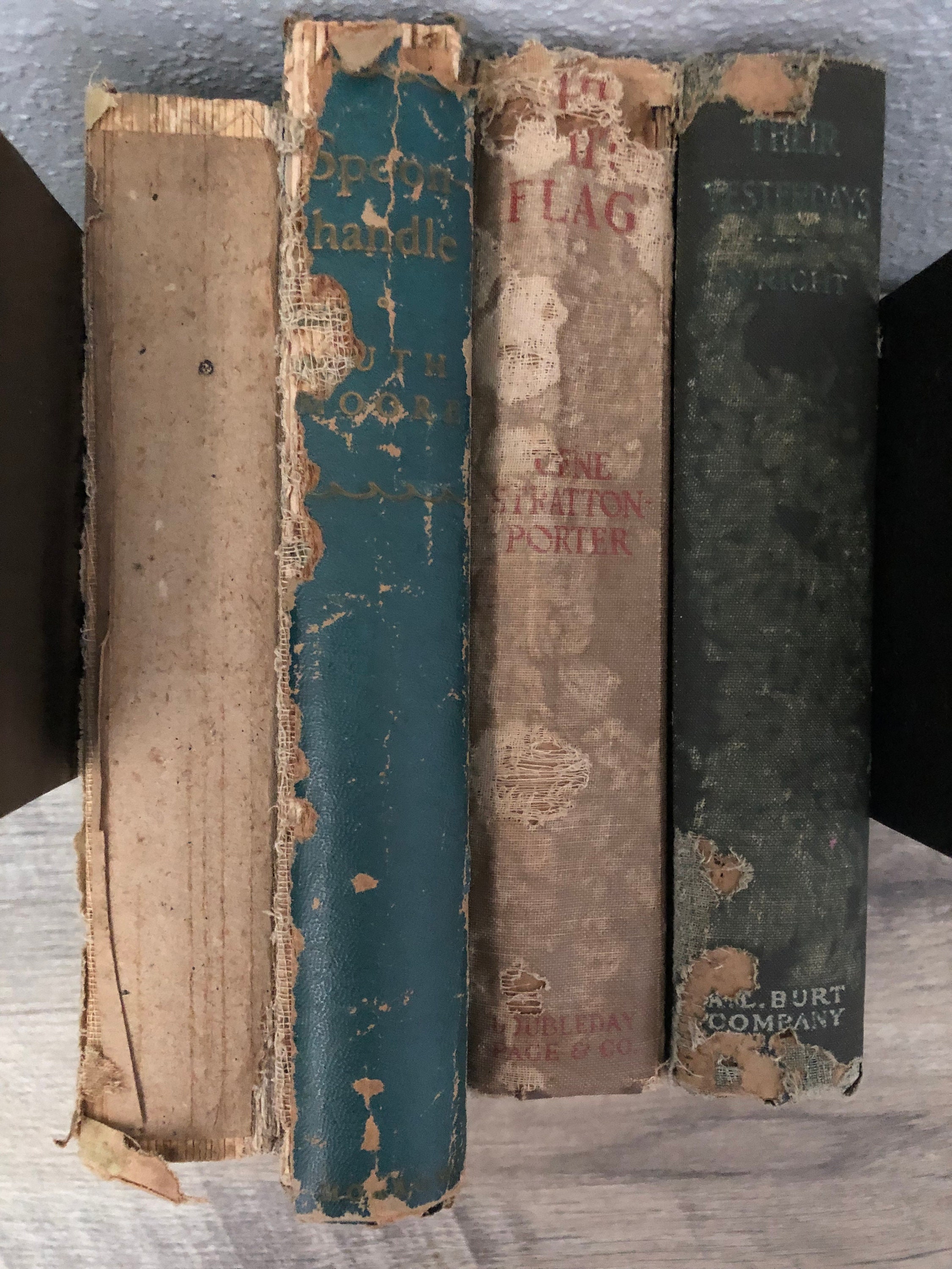 Antique Book Bundle, Book Stack Decor, Staging Books, Antique Hardcover ...