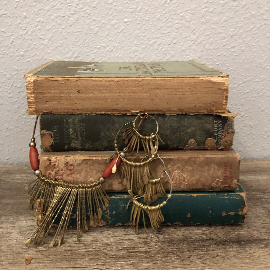 Antique Book Bundle, Book Stack Decor, Staging Books, Antique Hardcover ...