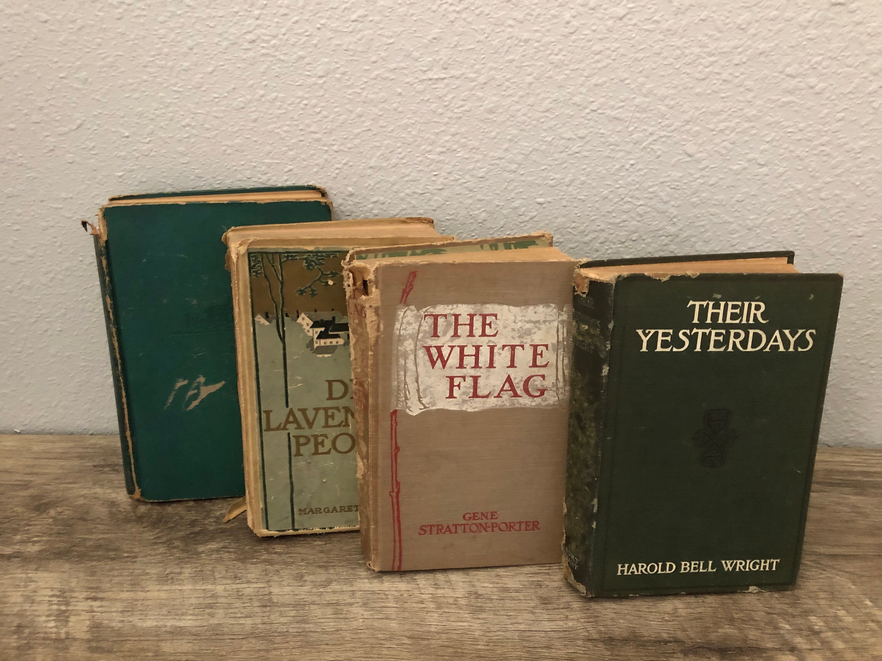 Antique Book Bundle, Book Stack Decor, Staging Books, Antique Hardcover ...