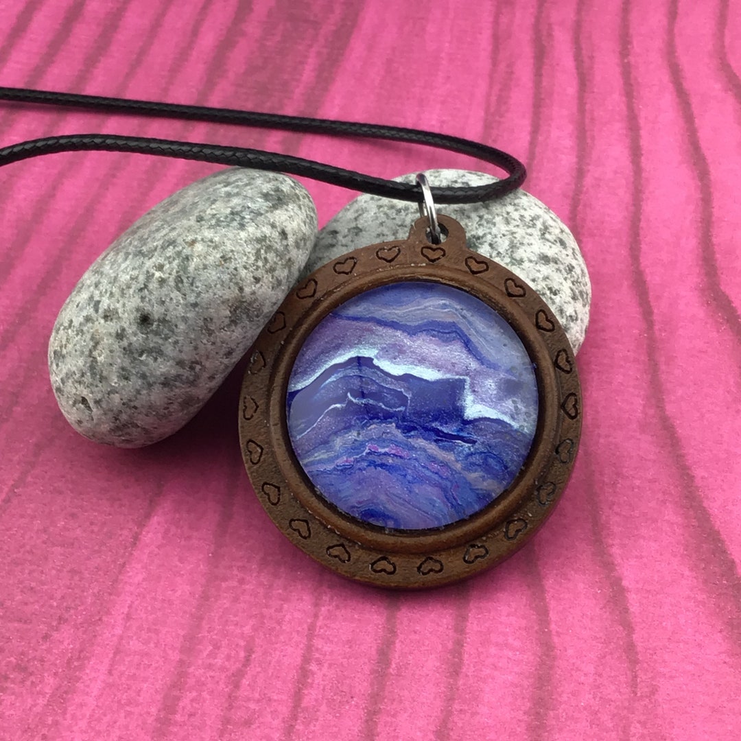 Unique, Handmade Jewelry, BOHO Fluid Art Necklace, Gifts for Women ...
