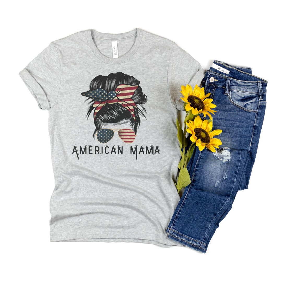American Mama Shirt Mama Shirt 4th of July Shirt - Etsy