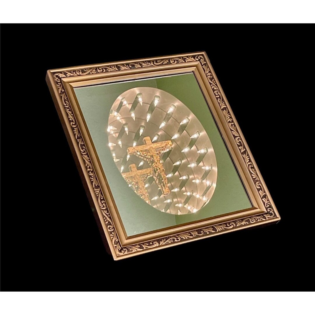 Vintage New in the Box Infinity Cross Mirror Crucifix Rev 22:13 Made in ...