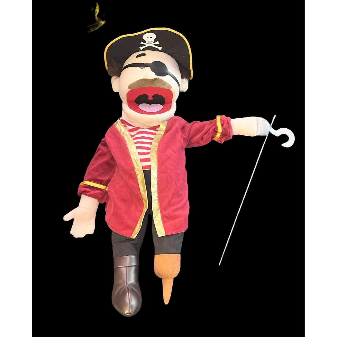 Silly Puppets Pirate Puppet 25" Full Body Ventriloquist Style With Hook ...