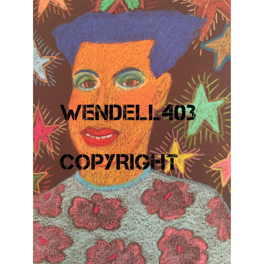 Original 8x10 Oil Pastel Gilbert Magu Lujan 1999 Drawing Art on Board ...