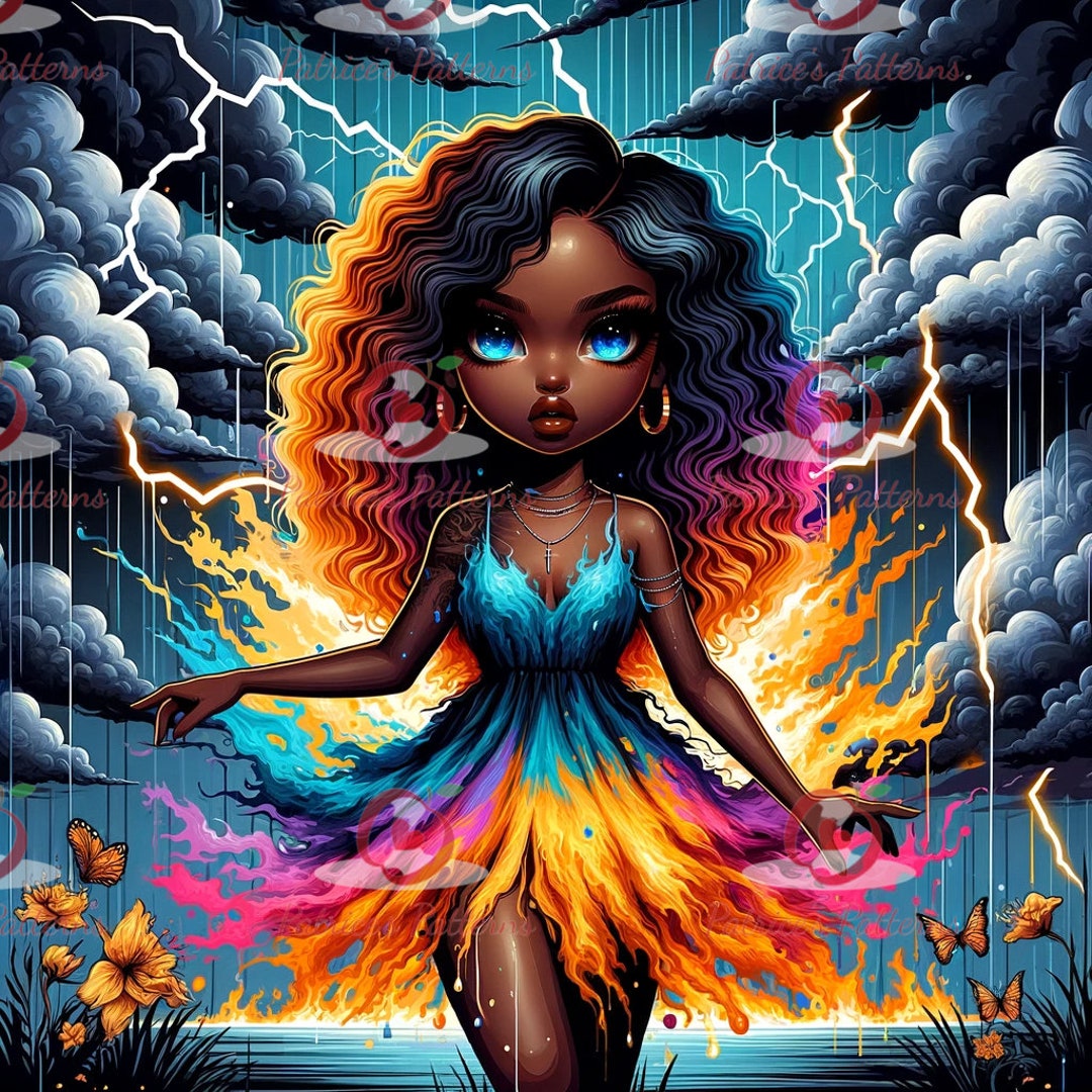 Chibi Elemental Queen Print: Seasonal Majesty Series (PNG Files) - Etsy