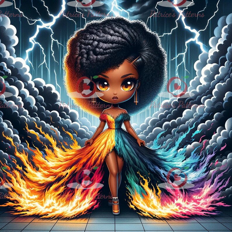 Seasonal Majesty Series (PNG Files): Chibi-style Elemental Queens of ...