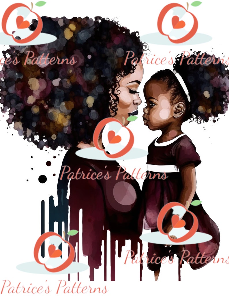 Instant Digital Download Melanin Mother And Daughter Digital Download