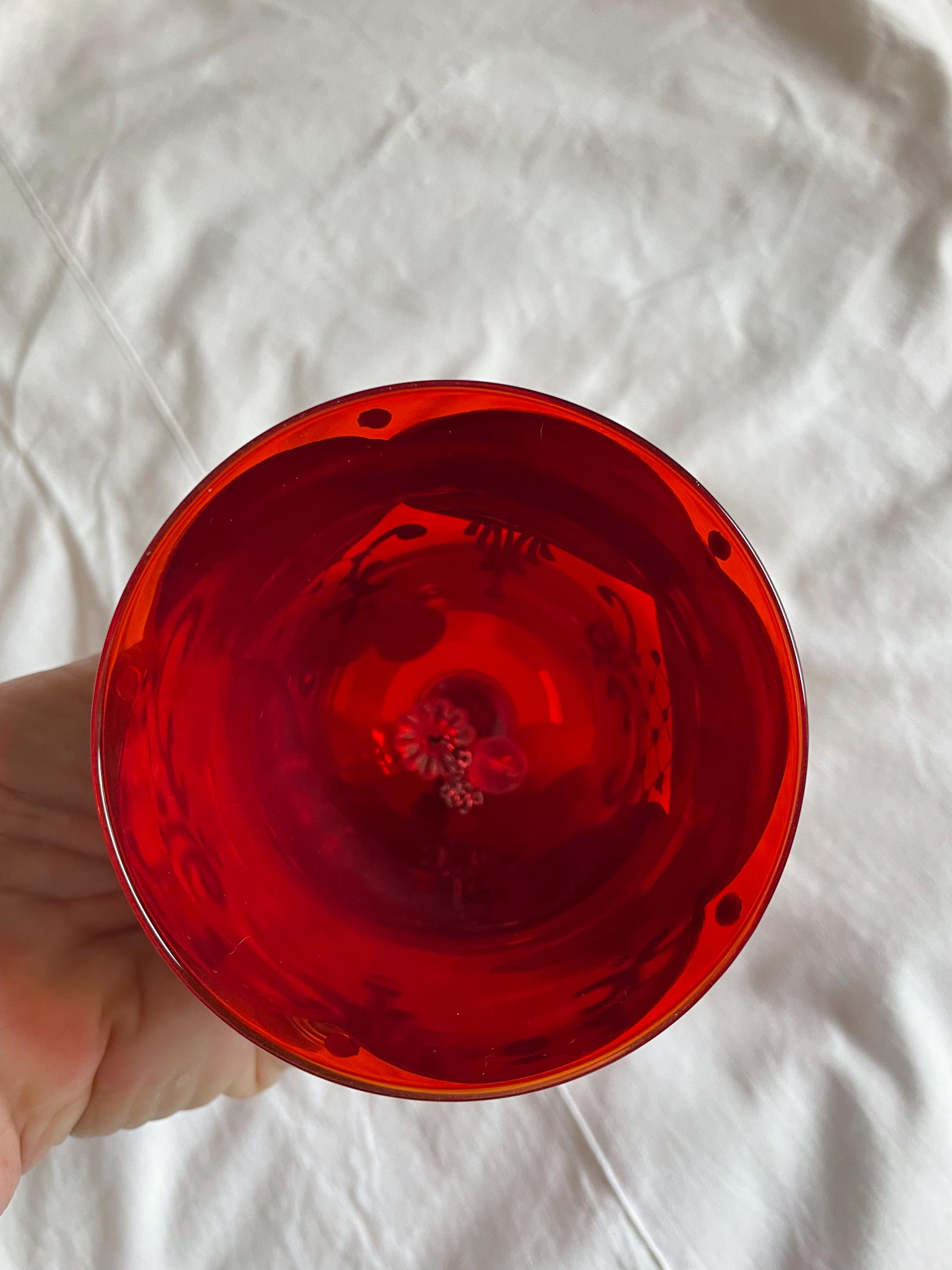 Gorgeous Red and Gold Murano Glass Bell - Etsy