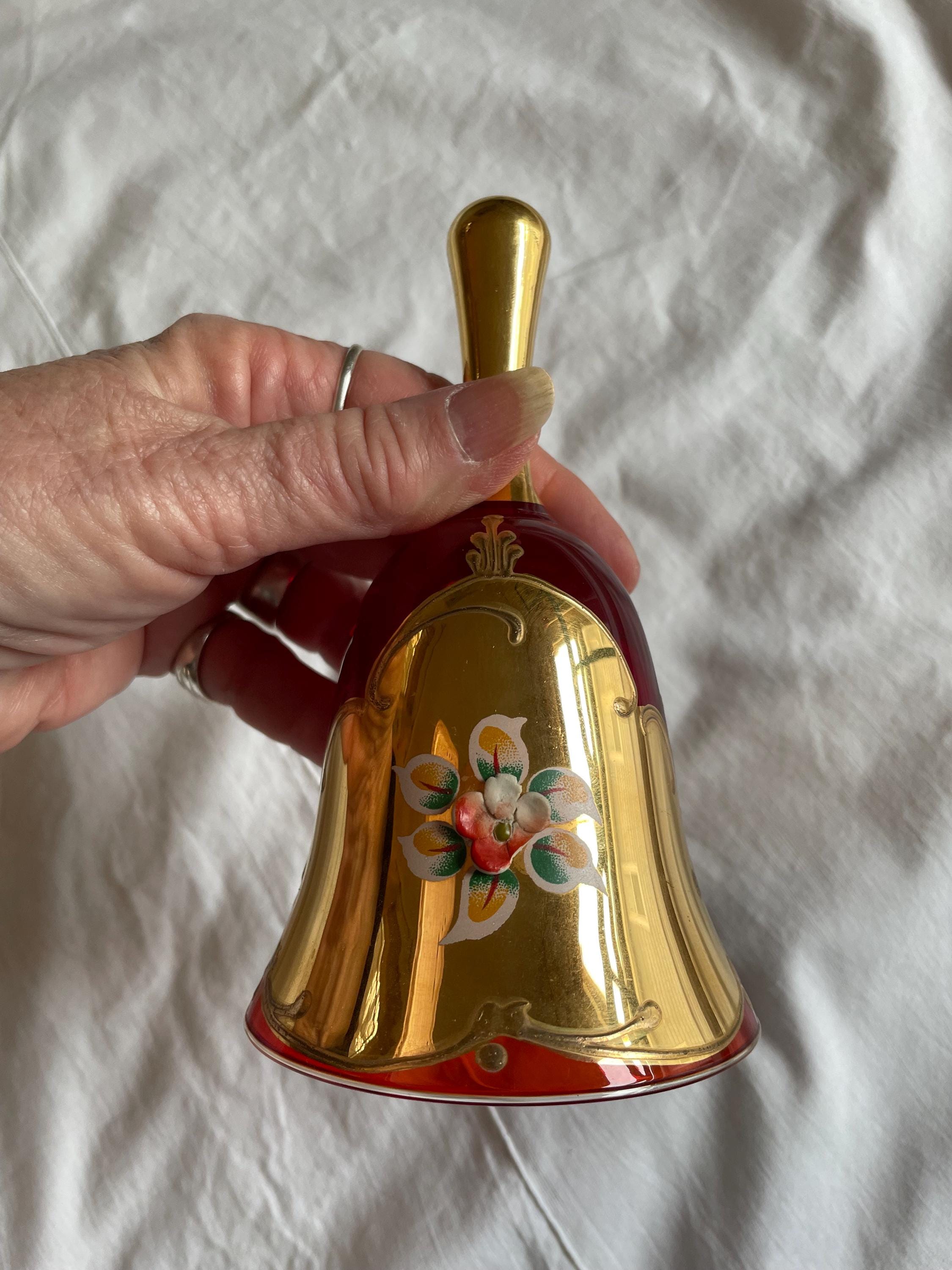 Gorgeous Red and Gold Murano Glass Bell - Etsy
