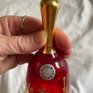Gorgeous Red and Gold Murano Glass Bell - Etsy