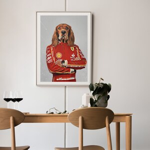 2024 Scuderia Ferrari F1 Driver Team Funny Pet Custom Portrait From ...