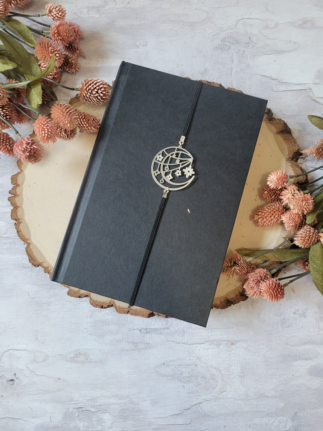 Large Moon Dripping Star Lights Etched Stainless Bookmark - Etsy