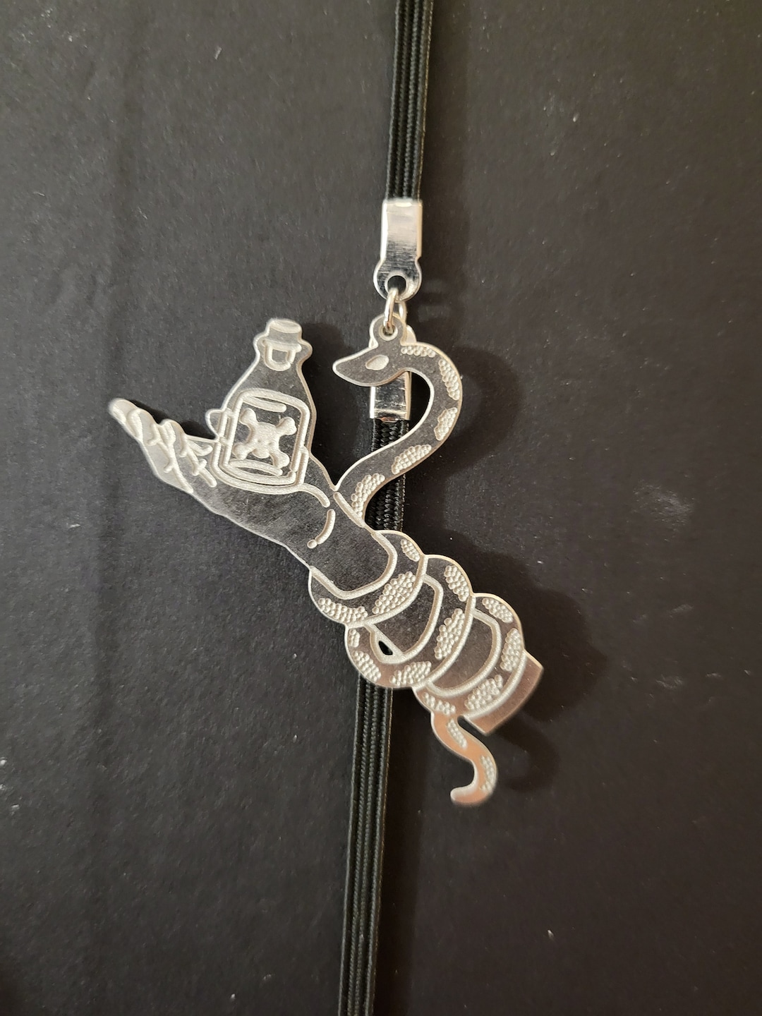 Arm With Snake and Poison Bottle Etched Stainless Bookmark - Etsy