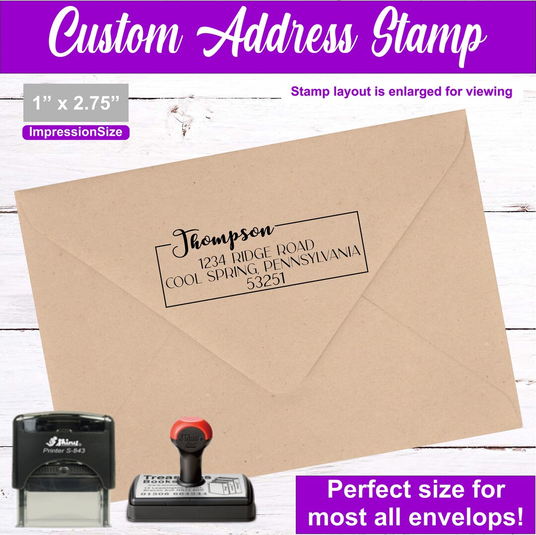 Custom Address Stamp, Return Address Stamp, Custom Rubber Stamp, Home ...