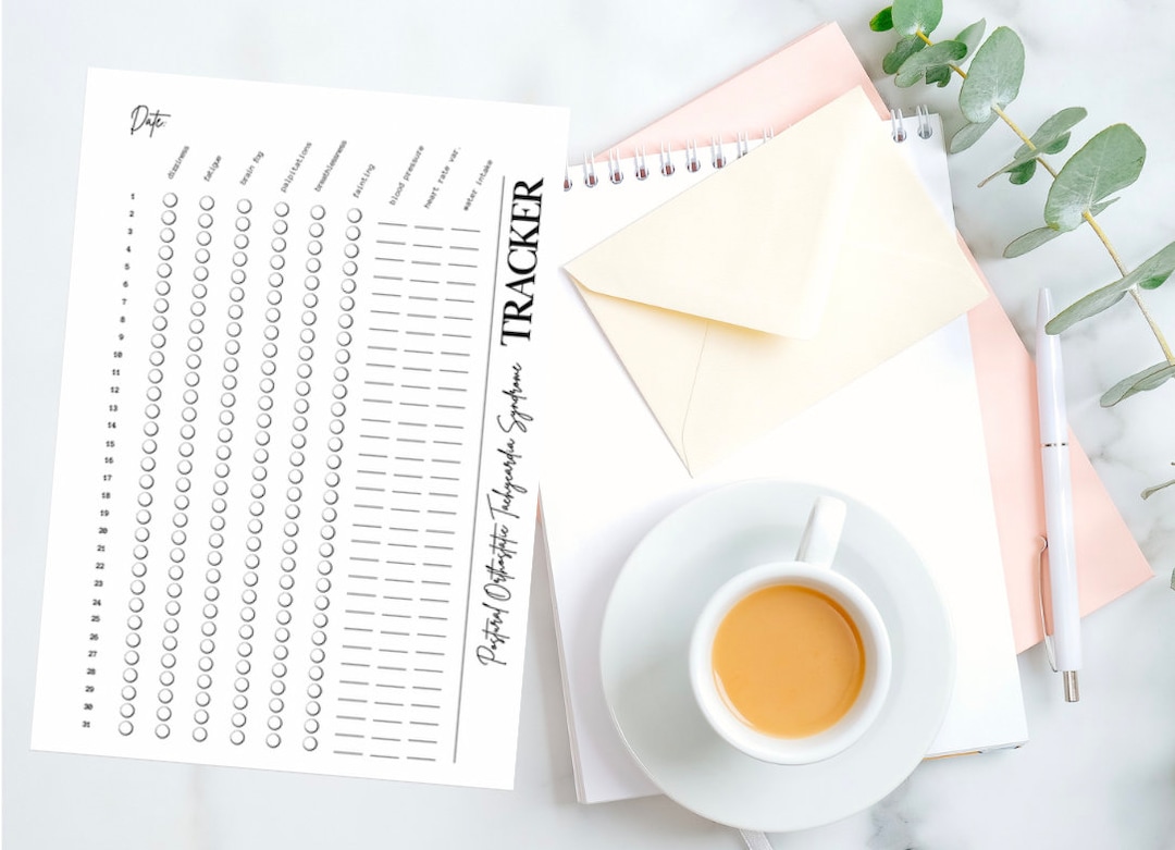 Printable POTS & Dysautonomia Tracker | 2 Page PDF Medical Planner ...