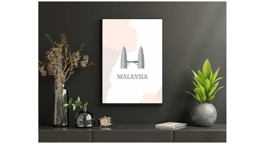A4 Malaysia Travel Poster | Digital Download | Malaysia Digital Print ...