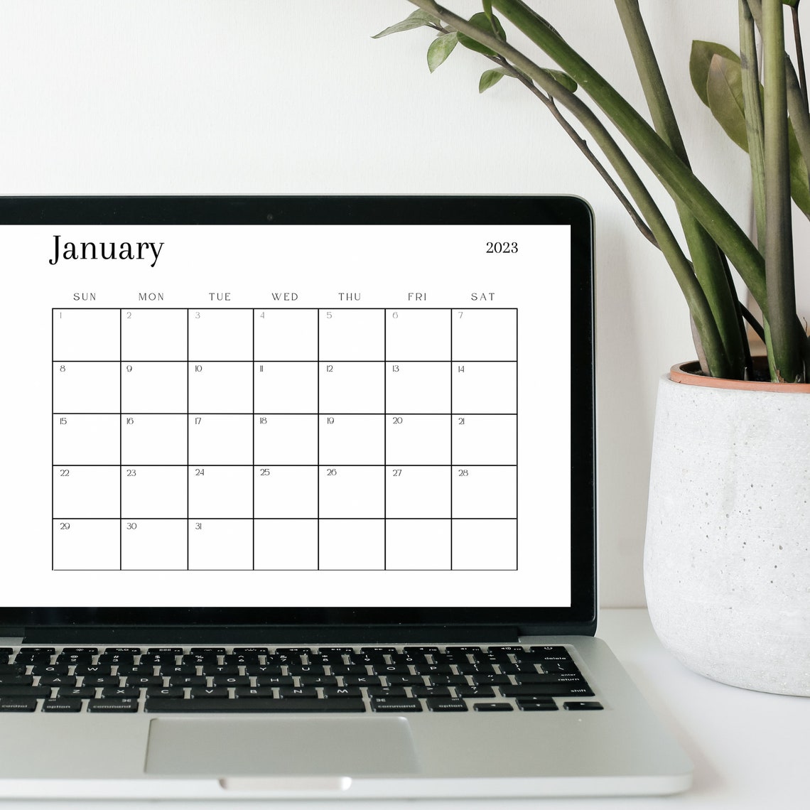 2023-2024 Calendar, Printable, Minimal Simple Calendar, 11 X 8.5 Inches ...