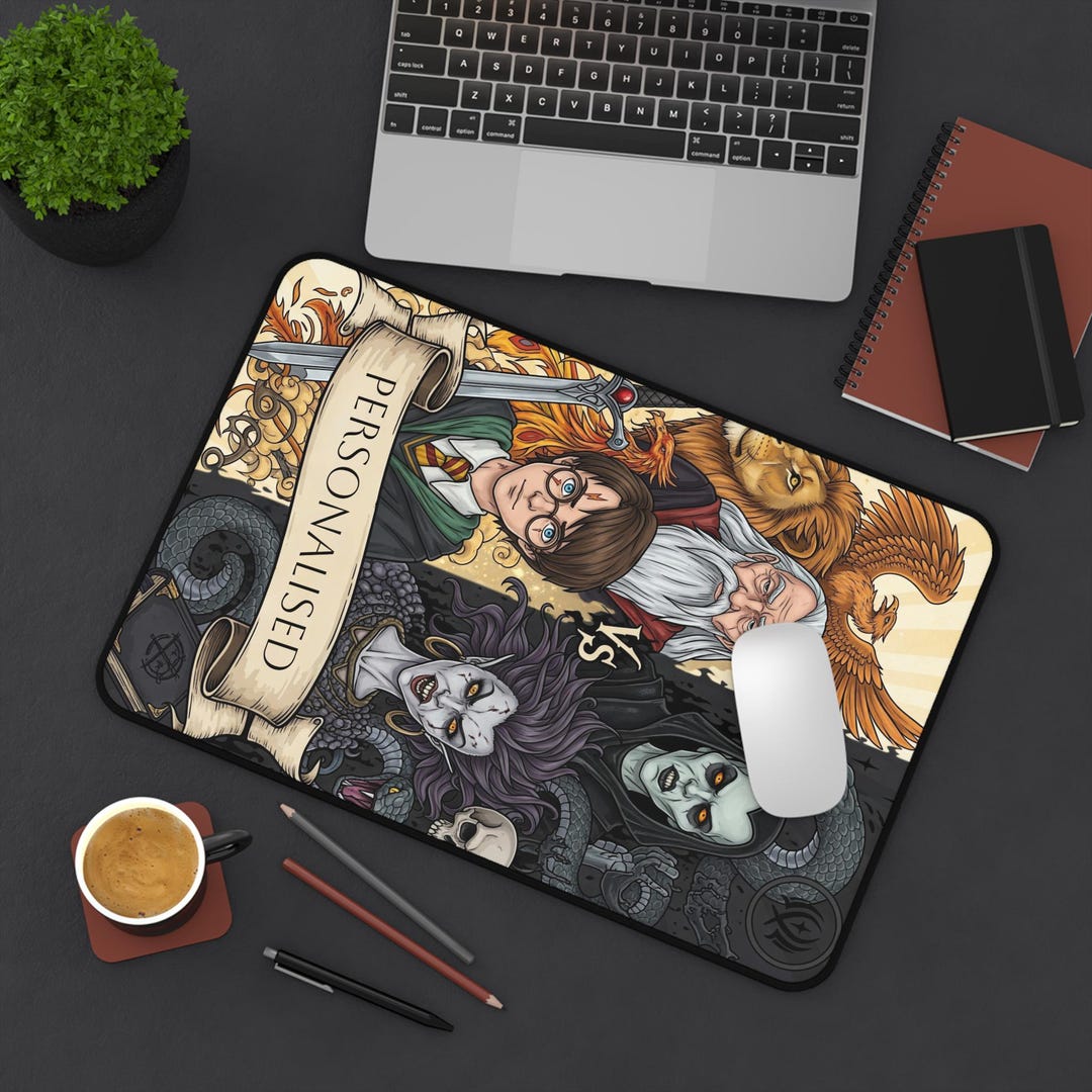 Wizard Desk Mat With Iconic Characters, Perfect for Home Office, Gamer ...
