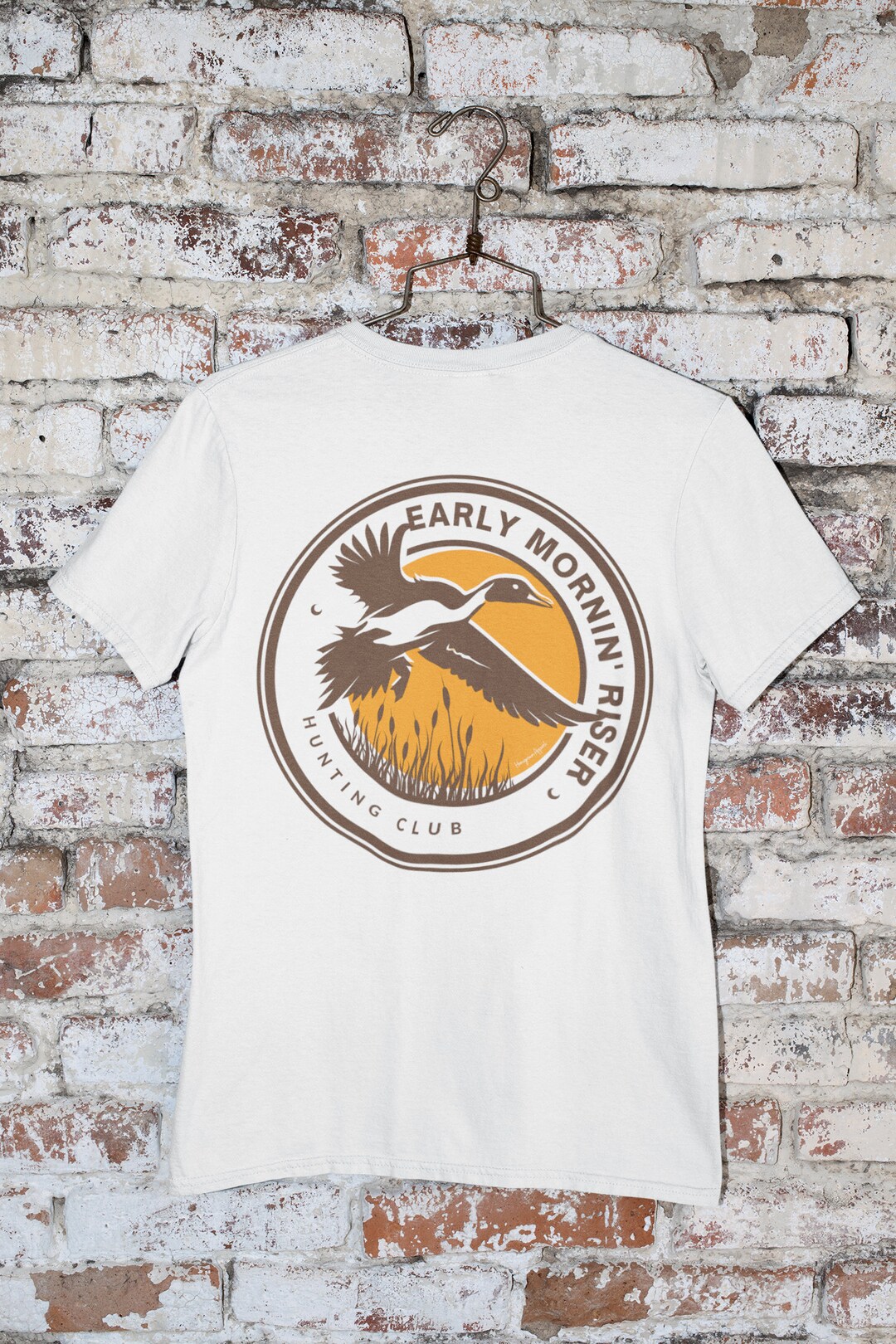 Sunrise Duck Early Mornin' Riser Hunting Club - Unisex Jersey Short ...