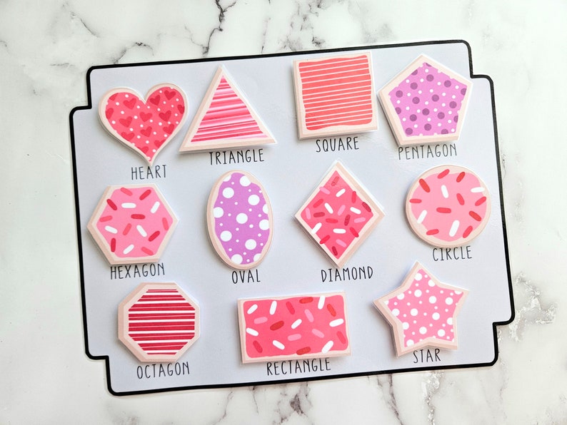 Valentine Cookie Shape Sorting Activity: Preschool Printable (digital ...