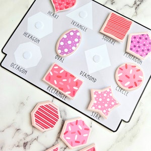 Valentine Cookie Shape Sorting Activity: Preschool Printable (digital ...