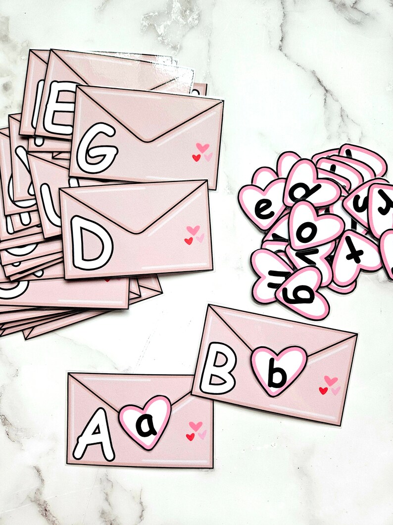 Valentine Envelope Alphabet Matching - Valentine Preschool Printable ...