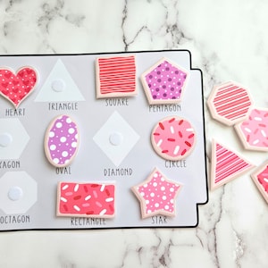 Valentine Cookie Shape Sorting Activity: Preschool Printable (digital ...