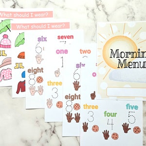 Preschool Morning Menu Pages - Sunshine - Preschool Learning - Digital ...