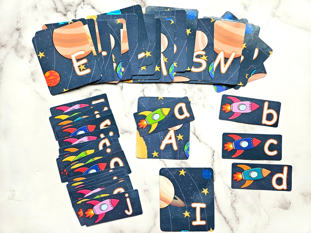 Planets and Rockets Alphabet Match- Upper Case and Lower Case Letters ...
