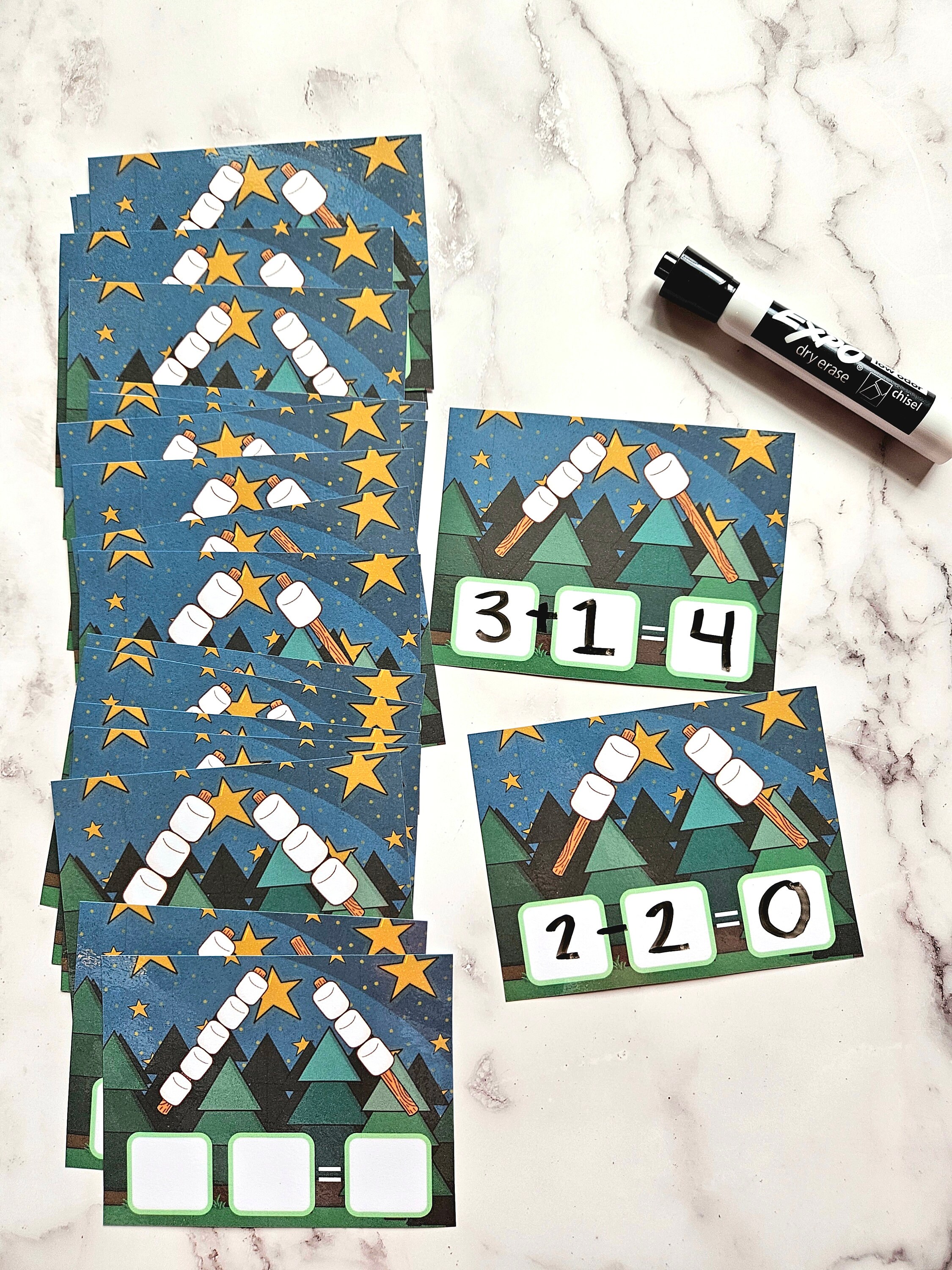 Camping Themed Addition and Subtraction Numbers 1-5 - Math - Early ...