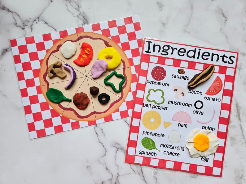Pizza Play Dough Mat - Early Learning - Preschool Learning - Digital ...