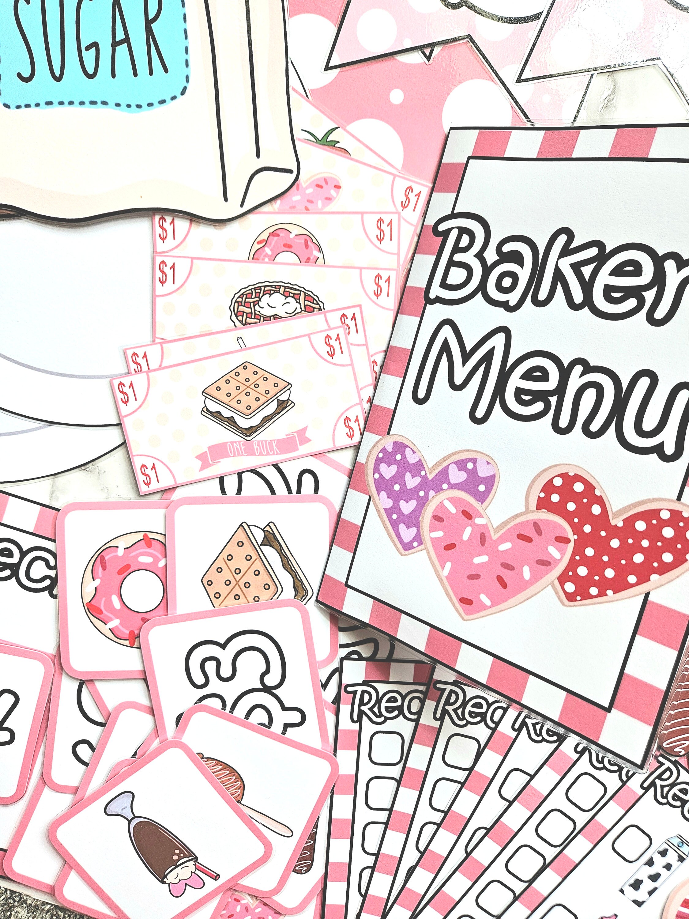 Sweetheart Bakery Pretend Play Set: Early Learning (digital Download ...