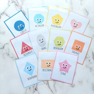 Shape Flash Cards Numbers - Recognition and Tracing - Early Learning ...